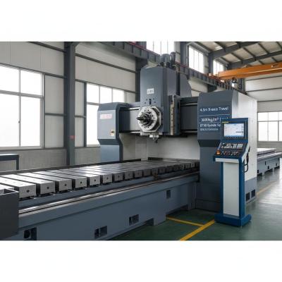 China 4.5m X-axis Travel Steel Profile Machining Center with 3000kg/m² Load Capacity and BT50 Spindle System for sale