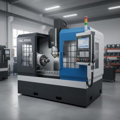 China VMC-855HL CNC Machine with 800 Mm X-Axis Travel 12,000 RPM Spindle Speed and 24-Tool Magazine Capacity for sale