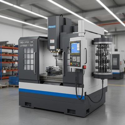 China High Speed VMC Machine with 11 KW Spindle Motor Power, 24 Tools Tool Magazine Capacity, and FANUC CNC System for Precision Milling and Drilling for sale