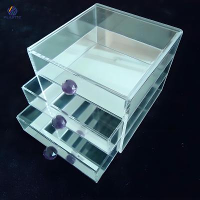 China High Transparency Acrylic Clear Storage Boxes Customized Organiser Box for sale