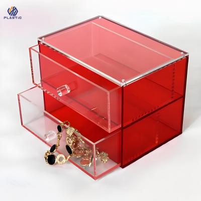 China Rectangular Shape Stackable Acrylic Storage Box For Jewelry Customizable for sale