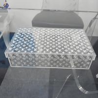 China Customimzed Logo Acrylic Storage Box , Virgin PMMA Acrylic Makeup Organizer Box for sale