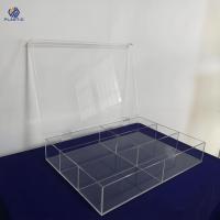 China Customimzed Logo Acrylic Storage Box , Virgin PMMA Acrylic Makeup Organizer Box for sale