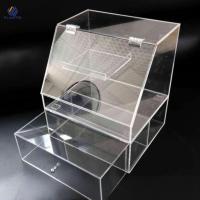 China Customized Size Acrylic Storage Box Makeup Organizer Rectangular Shape for sale