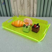 China PMMA Material Acrylic Tray Organizer Scratch Resistant Acrylic Serving Tray OEM for sale
