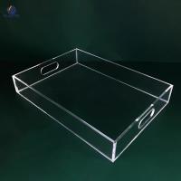 China PMMA Material Acrylic Tray Organizer Scratch Resistant Acrylic Serving Tray OEM for sale