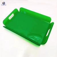 China PMMA Material Acrylic Tray Organizer Scratch Resistant Acrylic Serving Tray OEM for sale