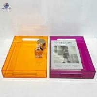 China Acrylic Lucite Serving Tray Easy To Clean Acrylic Storage Tray 3mm Thickness for sale