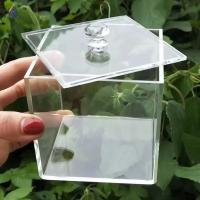 China Rectangular Transparent Acrylic Food Display Box Easy Assemble For Super Mall for sale