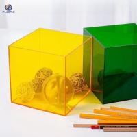 China Rectangular Transparent Acrylic Food Display Box Easy Assemble For Super Mall for sale