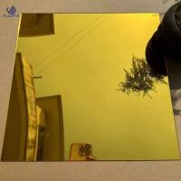 China Gold Silver Acrylic Mirror Sheet 0.8mm 0.6mm 1.0mm Thick Covered With PE Film for sale