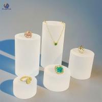 China Custom Acrylic Jewelry Display Stand Lightweight Design Acrylic Cylinder Pedestal for sale