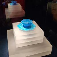 China Custom Acrylic Jewelry Display Stand Lightweight Design Acrylic Cylinder Pedestal for sale