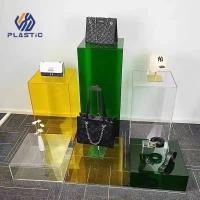 China Weather Resistance Acrylic Pedestal Stand Perspex Display Stand Multi Colored for sale