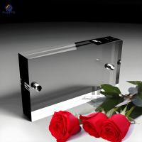 China Strong Magnetic Acrylic Photo Frame Custom Shaped Clear Acrylic Photo Block for sale