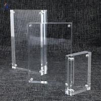China Magnetic Acrylic Picture Frame 8mm Thickness Clear Standing Frame Customizable for sale