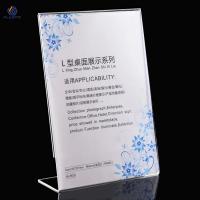 China 100% Virgin PMMA Acrylic Sign Holder Table Top With Custom Logo Modern Style for sale