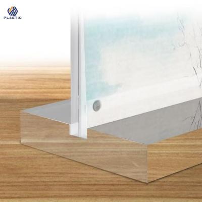 China T Style Clear Acrylic Table Top Sign Holder Acrylic Notice Stands Double Sided for sale