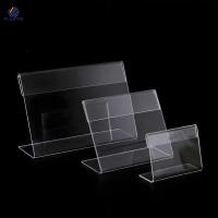 China Light Duty Desk T Style Acrylic Sign Holder , Transparent Acrylic Plaque Holder for sale