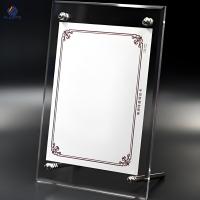 China Light Duty Desk T Style Acrylic Sign Holder , Transparent Acrylic Plaque Holder for sale
