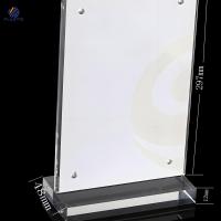 China Countertop Transparent Acrylic Sign Holder A3 A4 A5 Size For Advertising Needs for sale