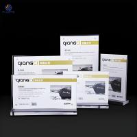 China A3 A4 A5 Size Acrylic Sign Display Stands For Shopping Malls / Supermarkets for sale