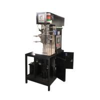 China Lithium Battery Machine 2 Liter Volume Triple Shaft Planetary Vacuum Mixer Vacuum Pump Feeding Device Water Chiller for sale