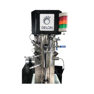 China Lithium Battery Machine 2 Liter Volume Triple Shaft Planetary Vacuum Mixer Vacuum Pump Feeding Device Water Chiller for sale