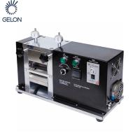 China Lab Desktop Battery Electrode Manual Roller Pressing Machine with Adjustable Rolling Thickness and Heating Rolling for High Precision Cylindrical Roller for sale
