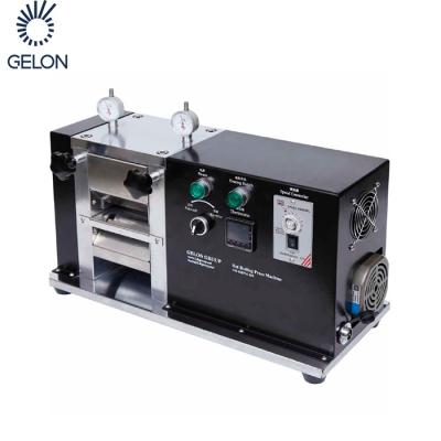 China Lab Desktop Battery Electrode Manual Roller Pressing Machine with Adjustable Rolling Thickness and Heating Rolling for High Precision Cylindrical Roller for sale