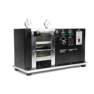 China 100mm Roll Width Hot Rolling Press Machine with 0.01mm Gap Adjust Precision and SS316 Roll Material for Lithium Ion Battery Assembly for sale
