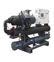 China 74m3/h Water Cooled Screw Chiller 210HP 330KW/283800Kcal 79.6KW Compressor for sale