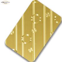 China HL 2D 1D Golden Mirror Stainless Steel Sheet 304 1219mm*2438mm for sale