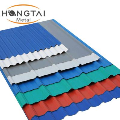 China Z40-275g/M2 Corrugated Metal PPGL Roofing Sheet Corrosion Resistant for sale