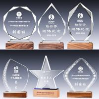 China Honor Of Crystal Sports Customized Wholesale Champion Second Third Place Award Crystal Trophy for sale