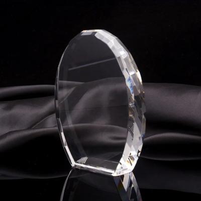 China Honor Of Crystal New Design Clean Blank Crystal Custom Iceberg Craft Oval Blank K9 Crystal for sale