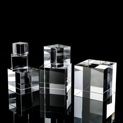China Honor Of Crystal Wholesales Blank K9 Crystal Cube For 3d Laser Surface Engraving Crystal Manufacture Supplier for sale