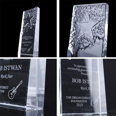 China Honor Of Crystal Custom New Design 3d Blank Star Type Trophy Crystal Award Crystal Cup For Home Decorations for sale