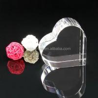 China Honor Of Crystal K9 Quality Heart Shaped Crystals Clear And Transparent Crystal For 3d Laser for sale
