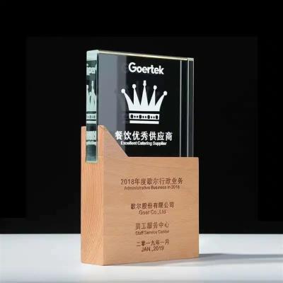 China Medical Staff Commendation Crystal Trophy Medal Custom Excellent Staff Commendation Competition Award for sale