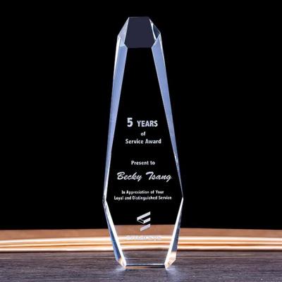 China Wholesale Customization Laser Carving Crystal Trophy Modern Creative Souvenir Crystal Trophy for sale
