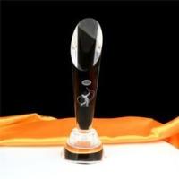 China Wholesale Customization Laser Carving Crystal Trophy Modern Creative Souvenir Crystal Trophy for sale