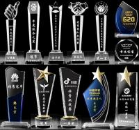 China HBL High Grade Cheap Custom Shape Blank K9 Glass Trophy Crystal Award Crystal Glass Awards Trophies for sale