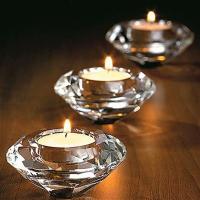 China Cheap Decorative Tealight Mini Diamond Crystal Round Glass Votive Candle Holder for sale