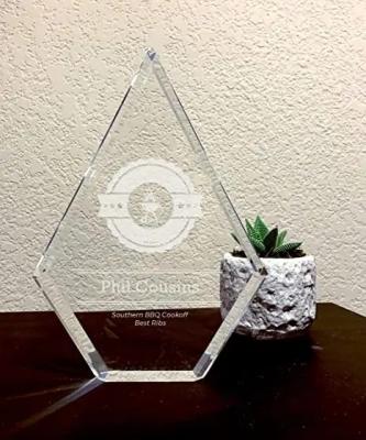 China Custom Crystal ClearMultiple Shapes Laser Engraving Plaques Personalized Soccer Golf for sale