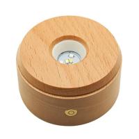 China Crystal LED Lamp Holder Colorful Rotating Base Luminous Display Crystal Handicraft Lamp Holder for sale