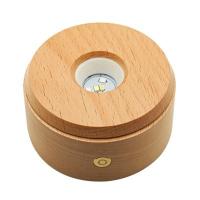China Crystal LED Lamp Holder Colorful Rotating Base Luminous Display Crystal Handicraft Lamp Holder for sale