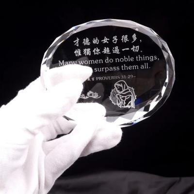 China Customize K9 Cube Souvenir Gifts Engraving Mind Brain Structure Block 3d Laser Crystal Moon for sale