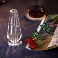 China Crystal Rose Gifts With Vase for sale