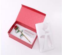 China Crystal Rose Gifts With Vase for sale